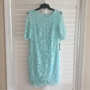 Studio One | Dresses | Aqua Lined Lace Dress | Poshmark